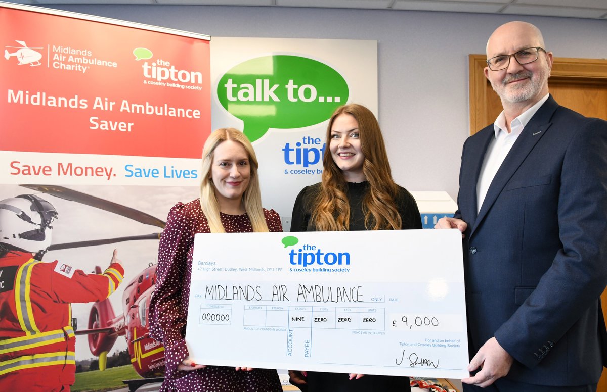 Tipton savers continue their support for Midlands Air Ambulance Charity